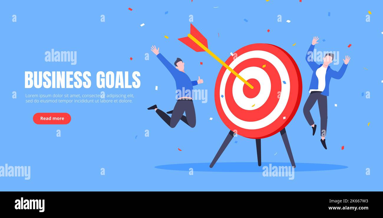 Goal achievement business concept sport target icon and arrow in the ...