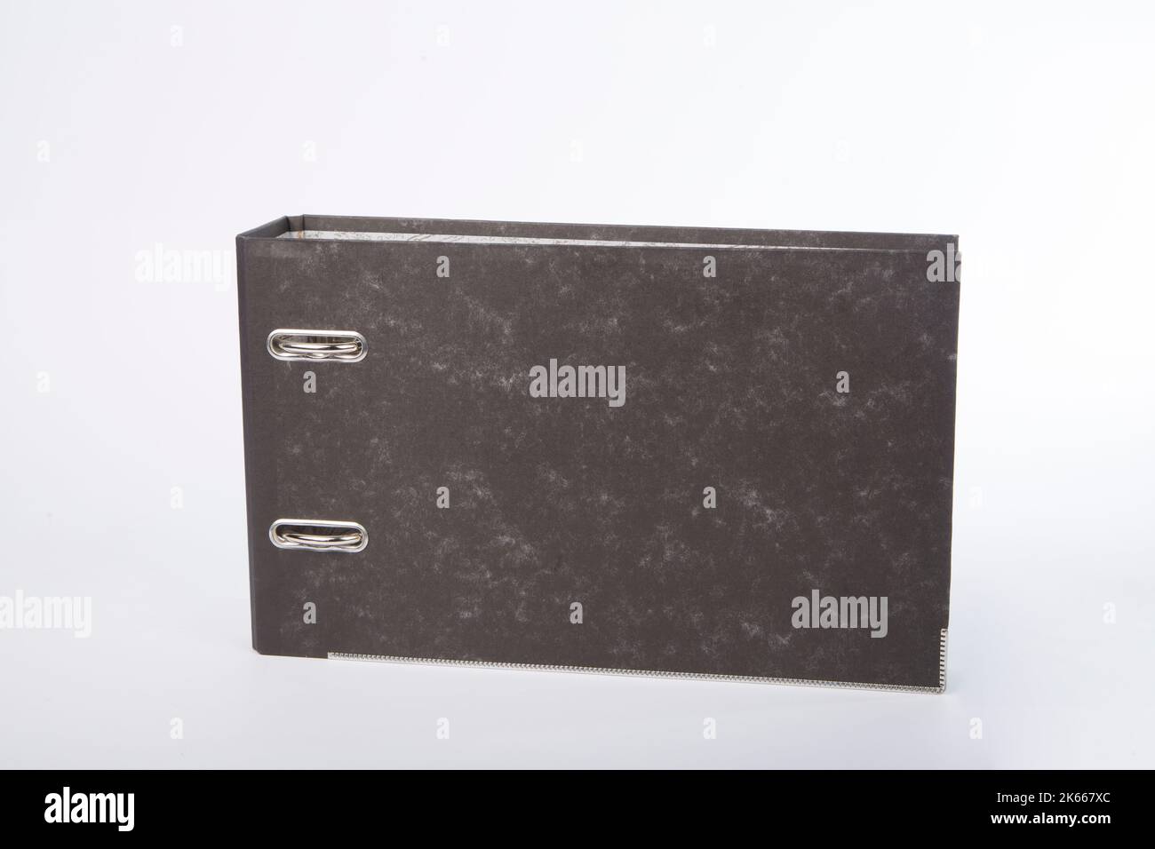 A gray box file for holding documents isolated on white background ...