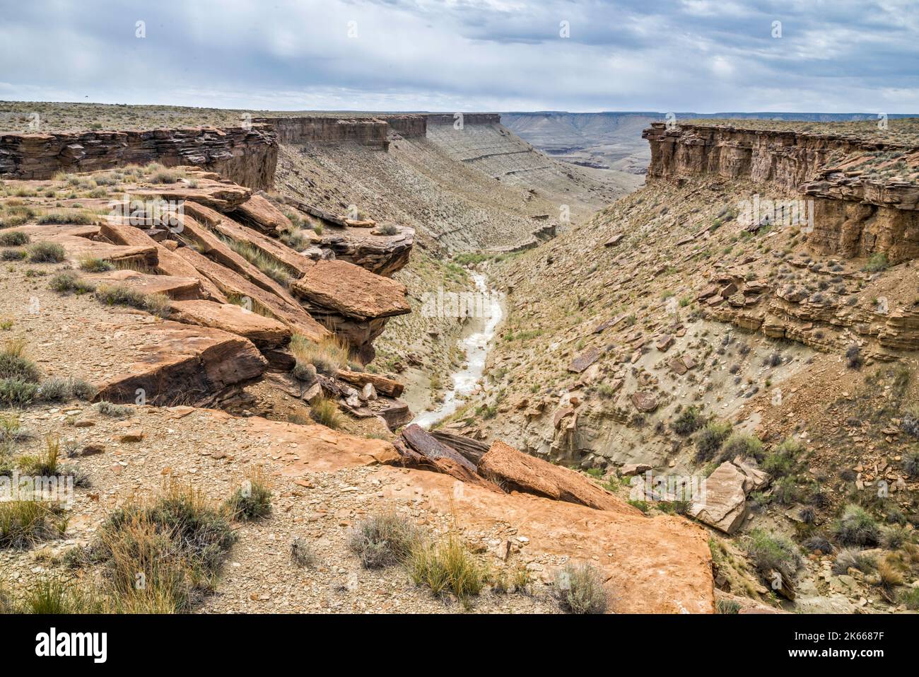 Gully in North Franks Canyon area, leading to Nine Mile Canyon, view ...