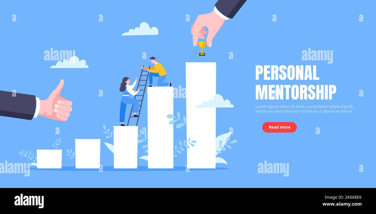 Mentoring make steps to success Stock Vector Images - Alamy