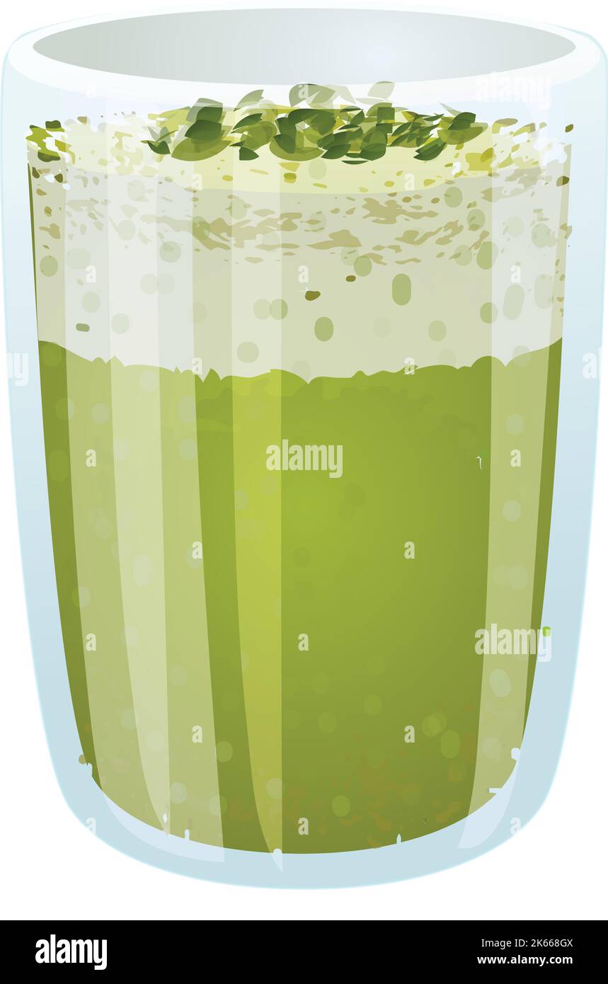Matcha tea icon cartoon vector. Green powder. Japanese drink Stock ...