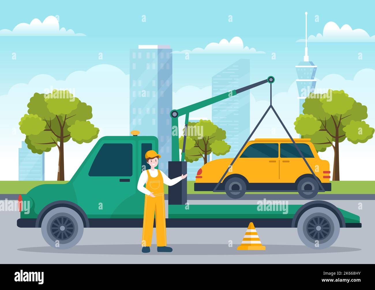 Auto Towing Car Using a Truck with Roadside Assistance Service in ...