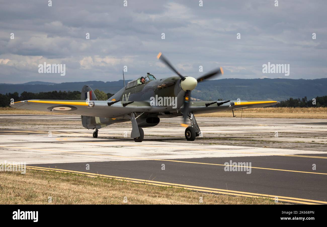 Hawker Hurricane Mk.IV, one day before the crash this plane, the pilot ...