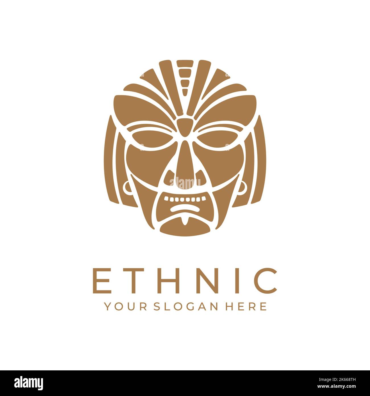 Ethnic mask logo. Aztec and Mayan mask logo for business. Cultural ...