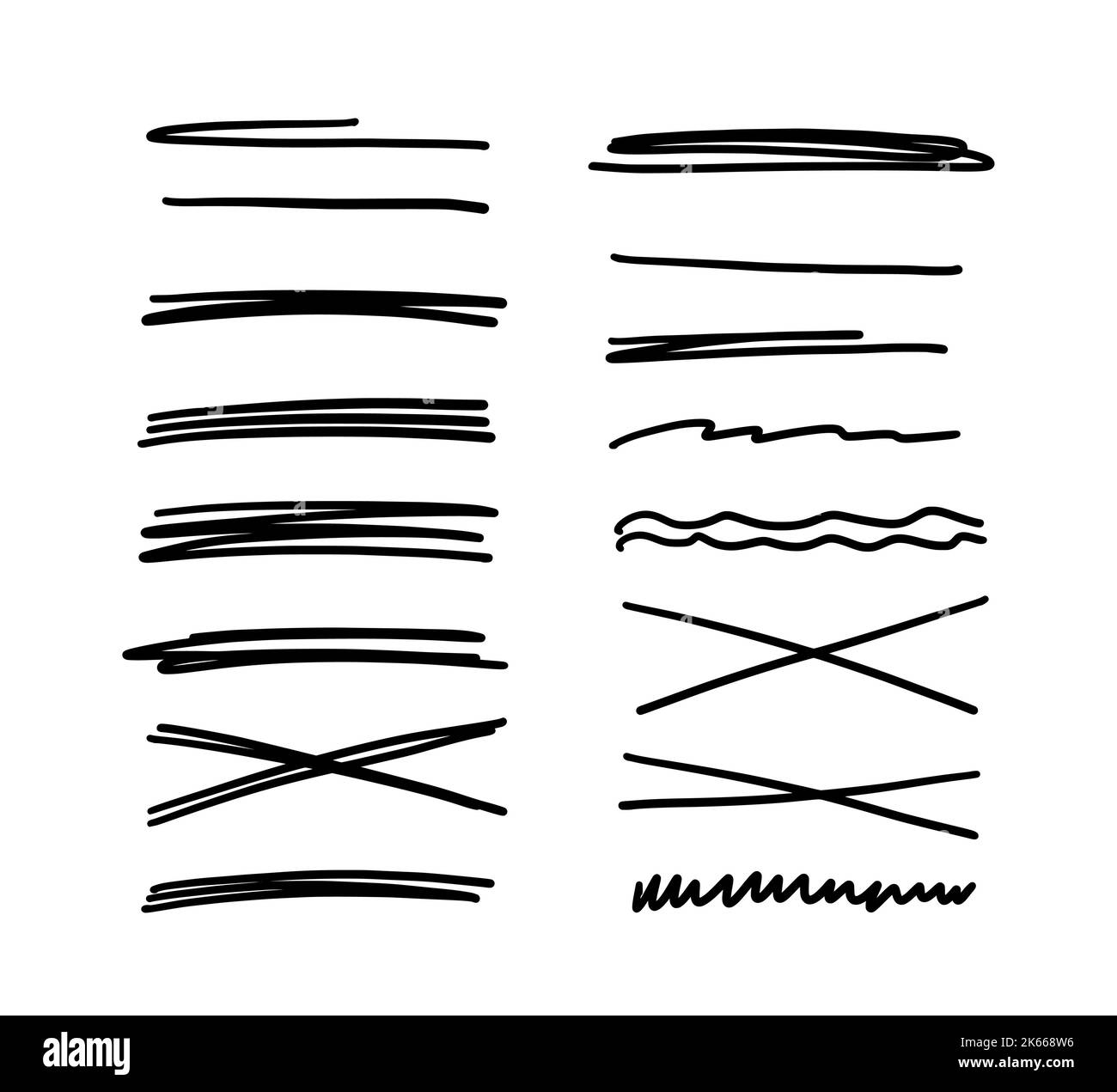 Hand Drawn Scribble Lines Doodle Marker Line Stripes Collection Swift