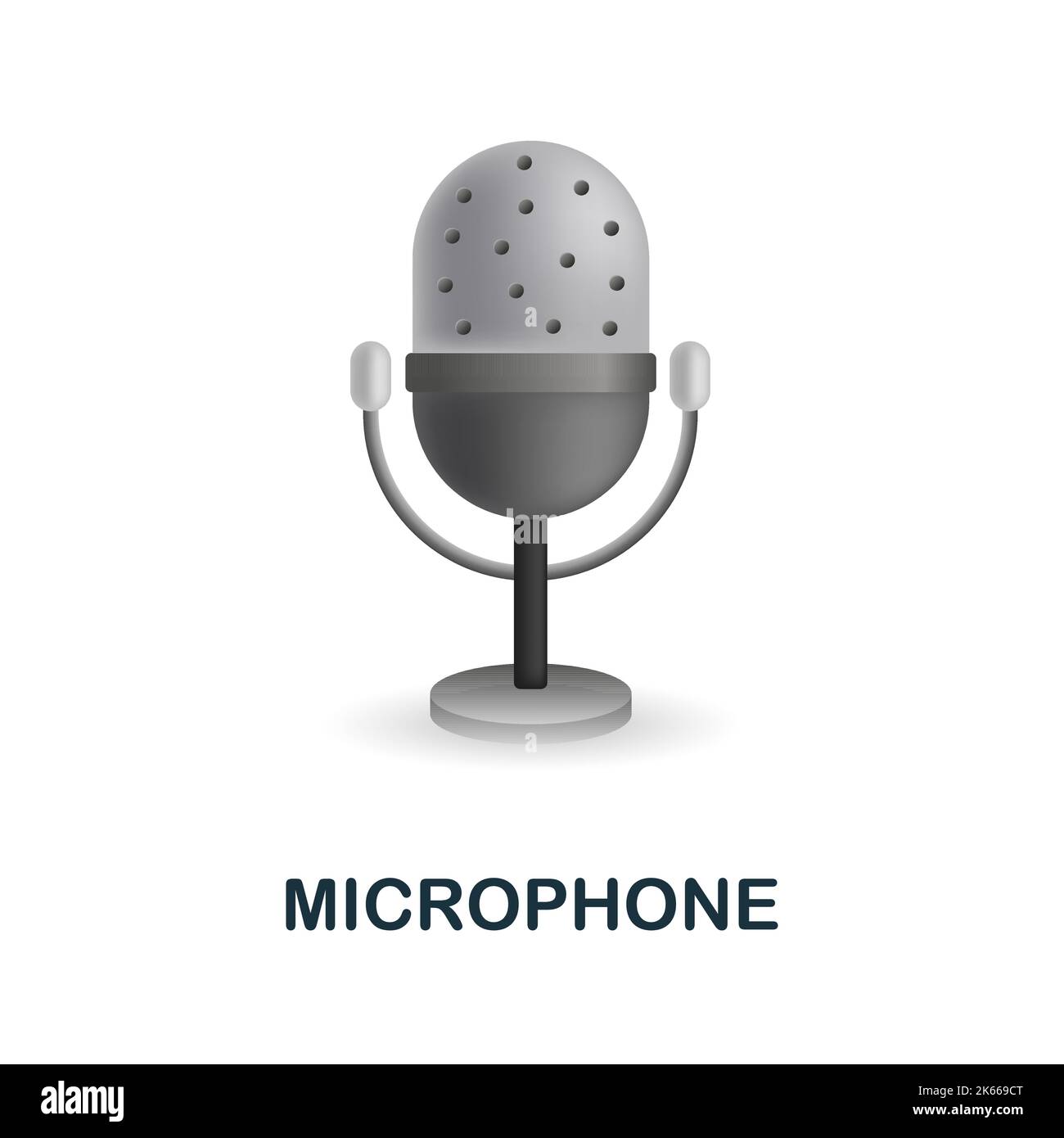 Microphone icon. 3d illustration from blogger collection. Creative ...
