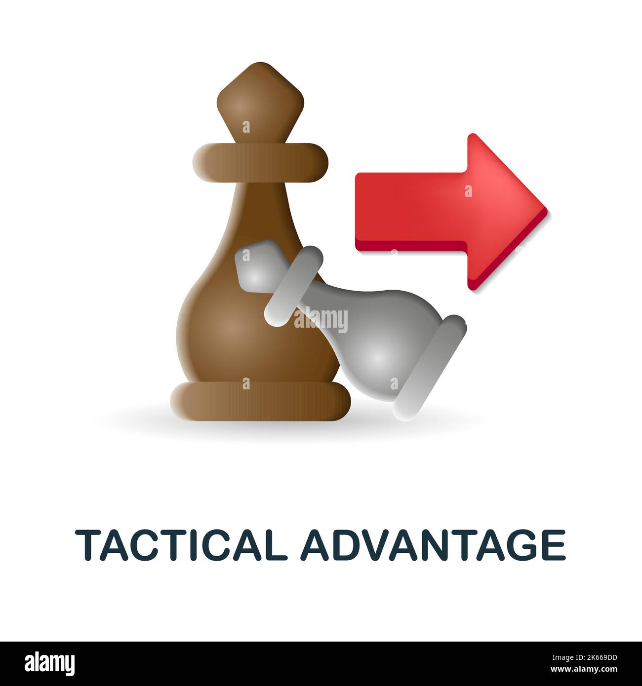 Tactical Advantage icon. 3d illustration from business training ...