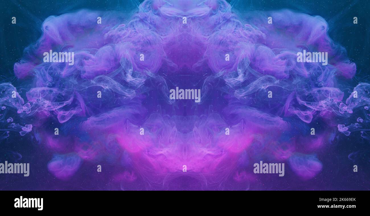 underwater color explosion ink drop purple mist Stock Photo - Alamy