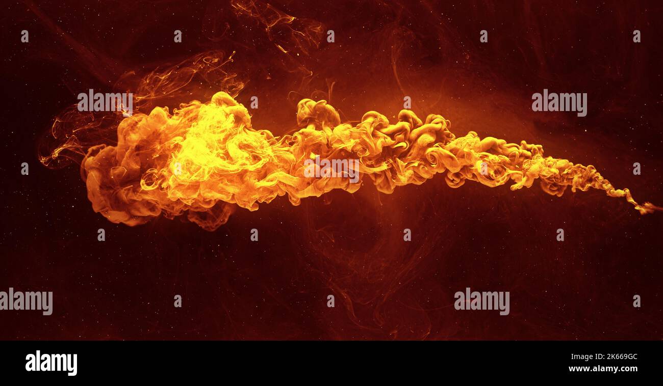 ink color blend paint water orange explosion Stock Photo - Alamy
