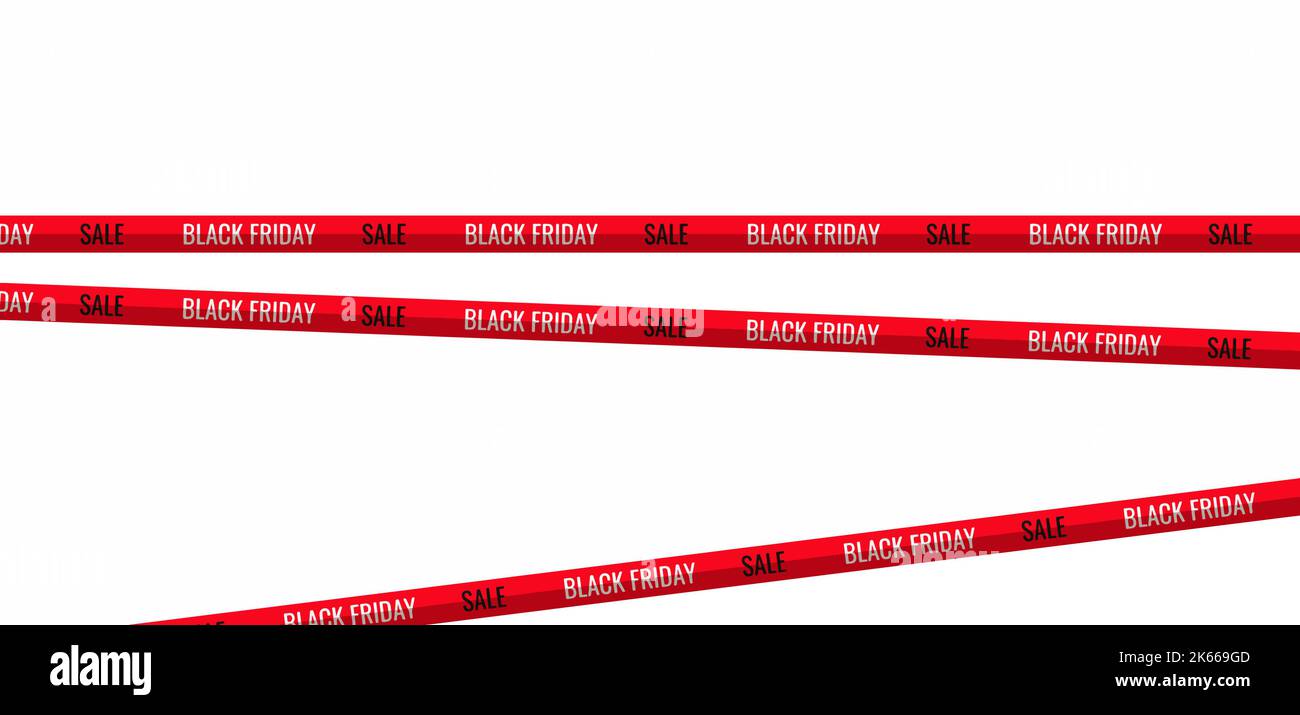 repeated texts black friday and sale on red stripe Stock Vector Image ...