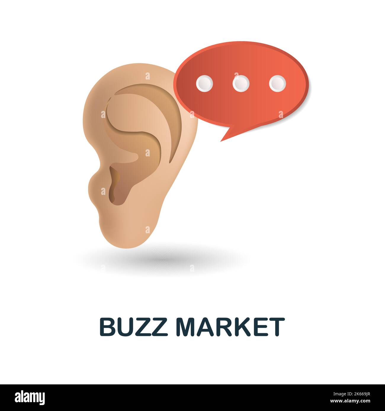 Buzz Market icon. 3d illustration from project development collection ...