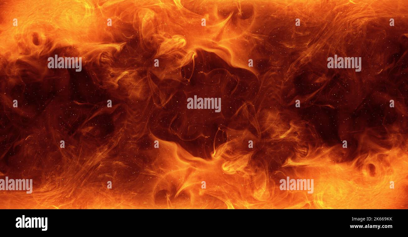 ink water explosion orange fire flames Stock Photo - Alamy