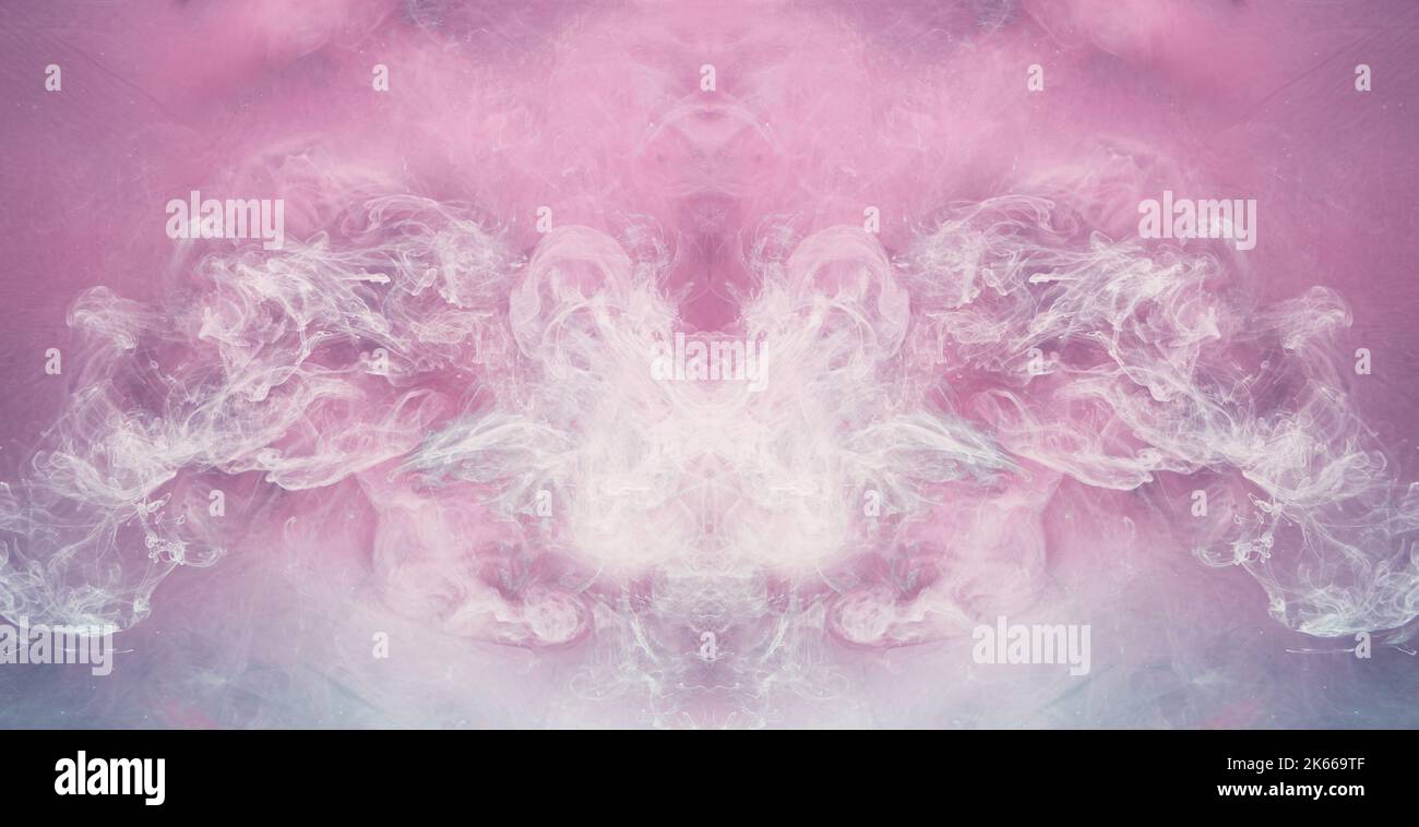 fog flow fantasy cloud white pink gas blend Stock Photo - Alamy