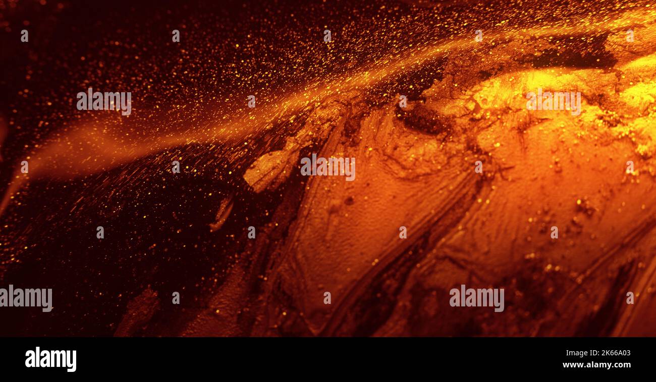 color fluid wave ink water flow orange liquid Stock Photo - Alamy