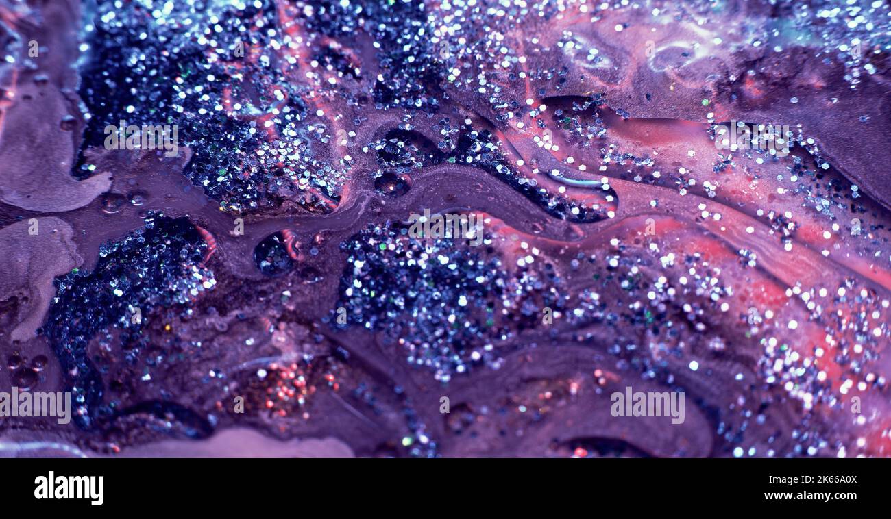 Wet glitter texture ink flow hi-res stock photography and images - Alamy