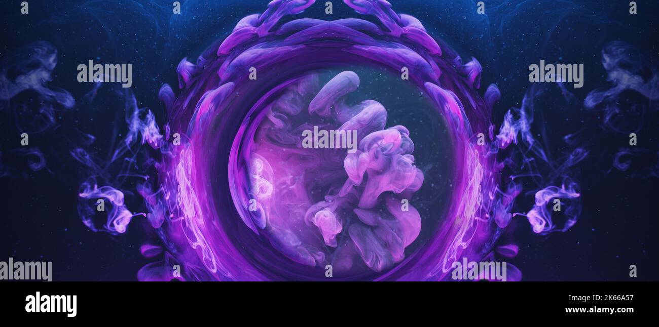 Ink drop water neon mist hi-res stock photography and images - Alamy