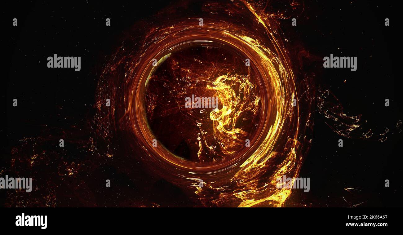 ink water explosion orange fire flames Stock Photo - Alamy