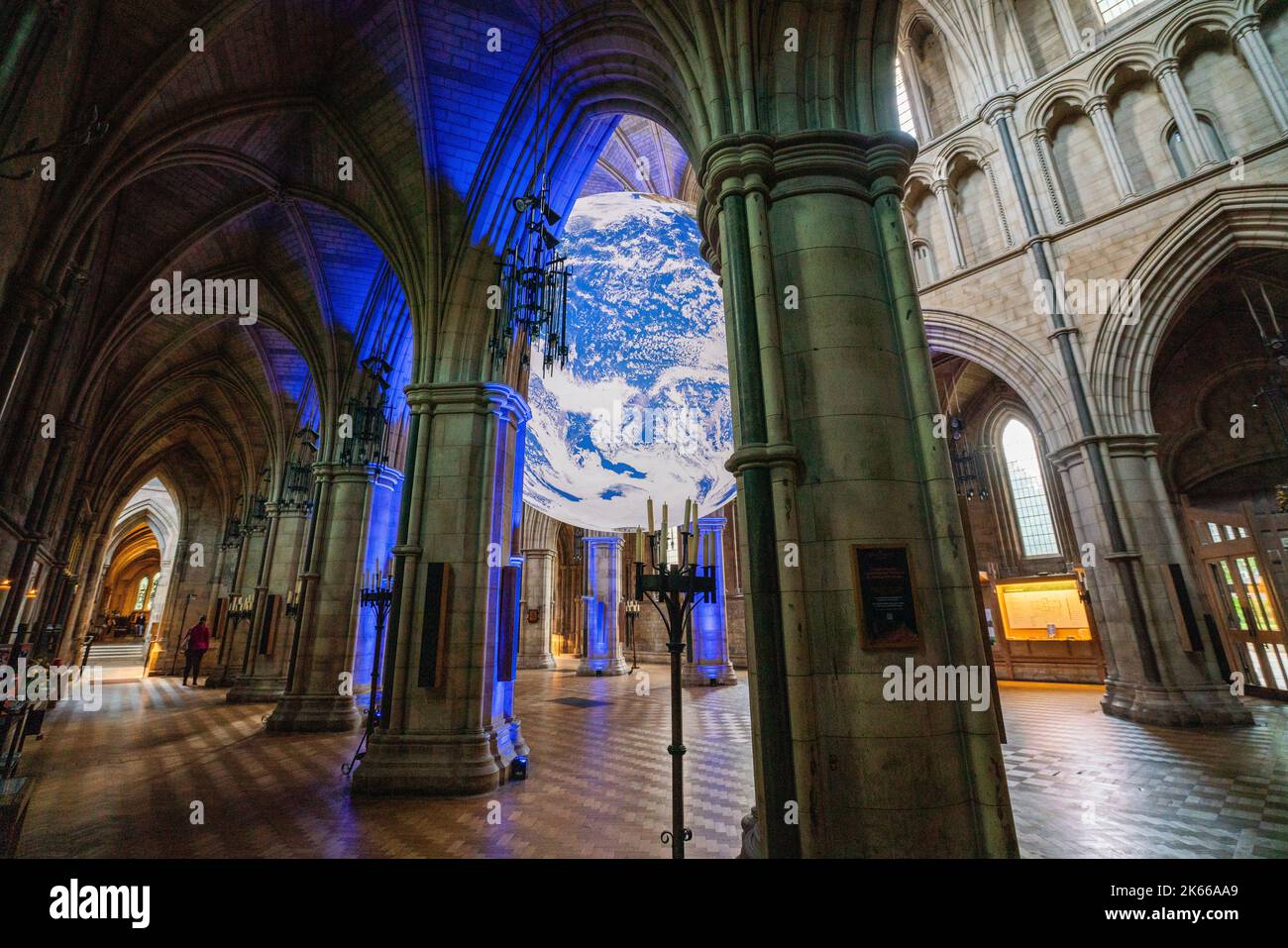 London UK. 12 October 2022 . Gaia earth installation by Luke Jerram at ...