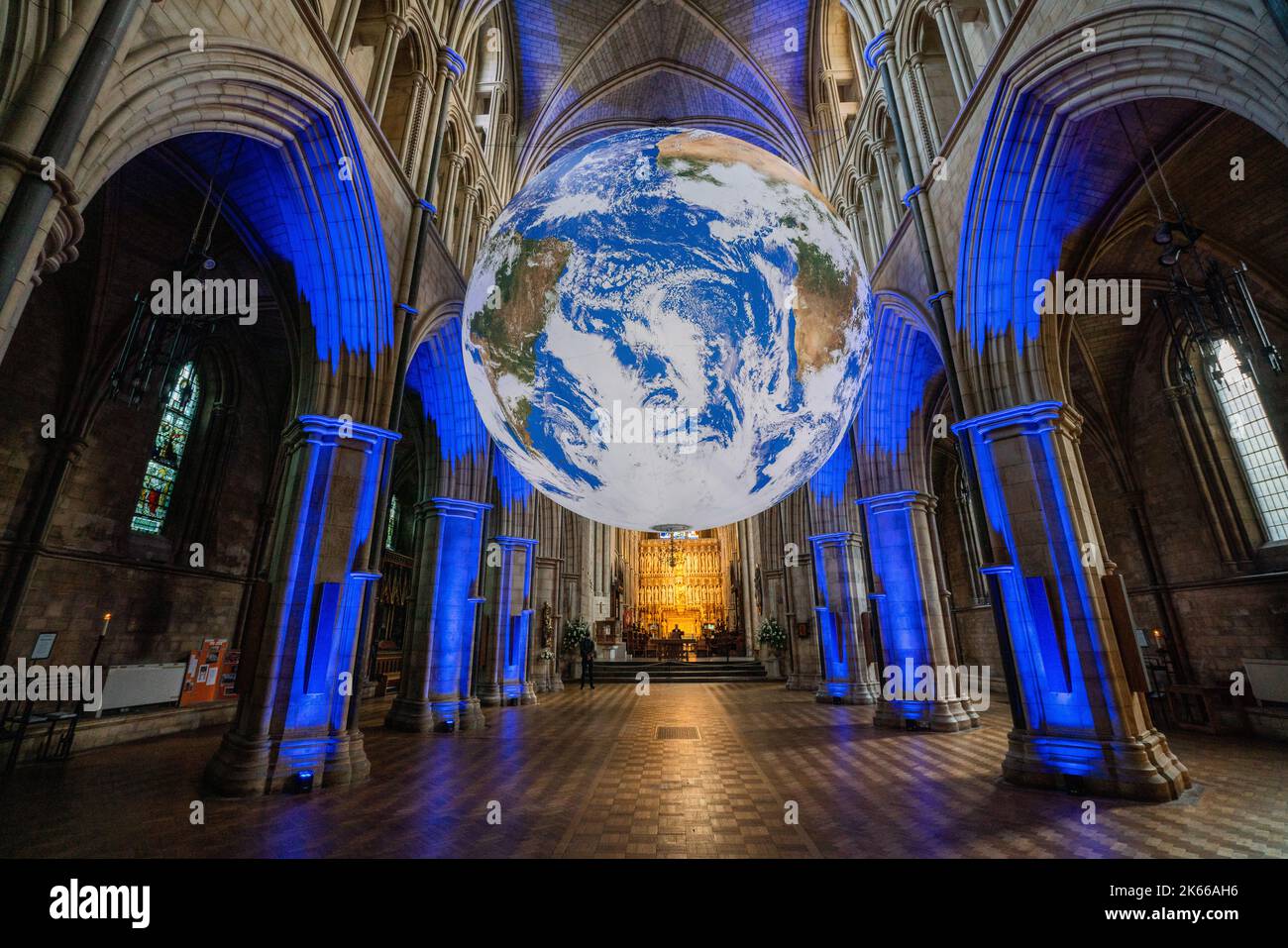 London UK. 12 October 2022 . Gaia earth installation by Luke Jerram at ...