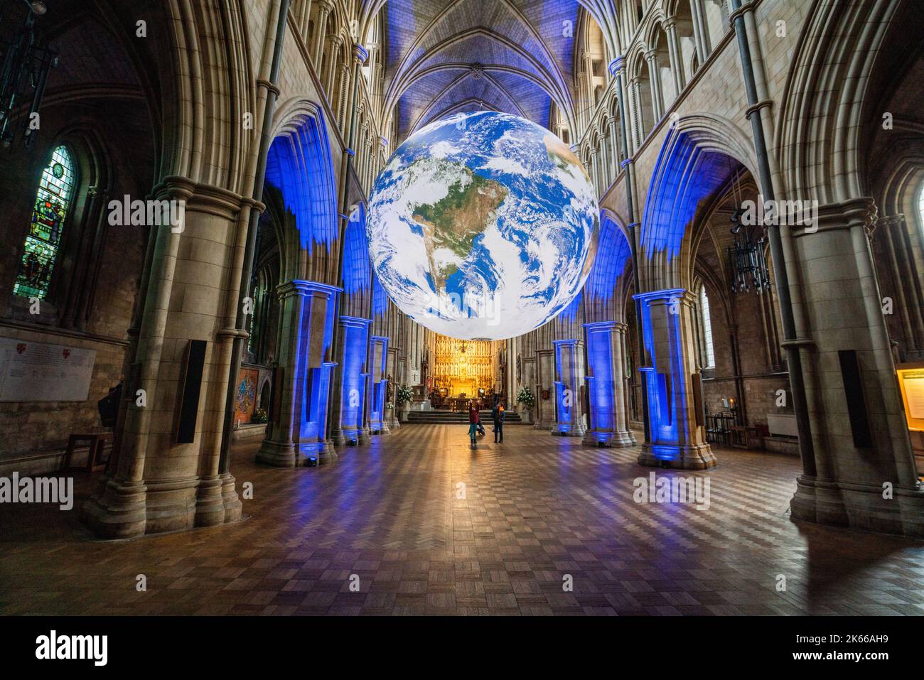 London UK. 12 October 2022 . Gaia earth installation by Luke Jerram at ...