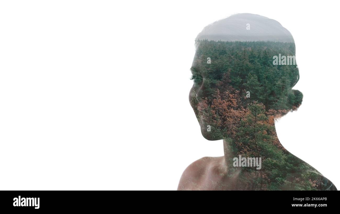 nature harmony ecology vitality face landscape Stock Photo - Alamy