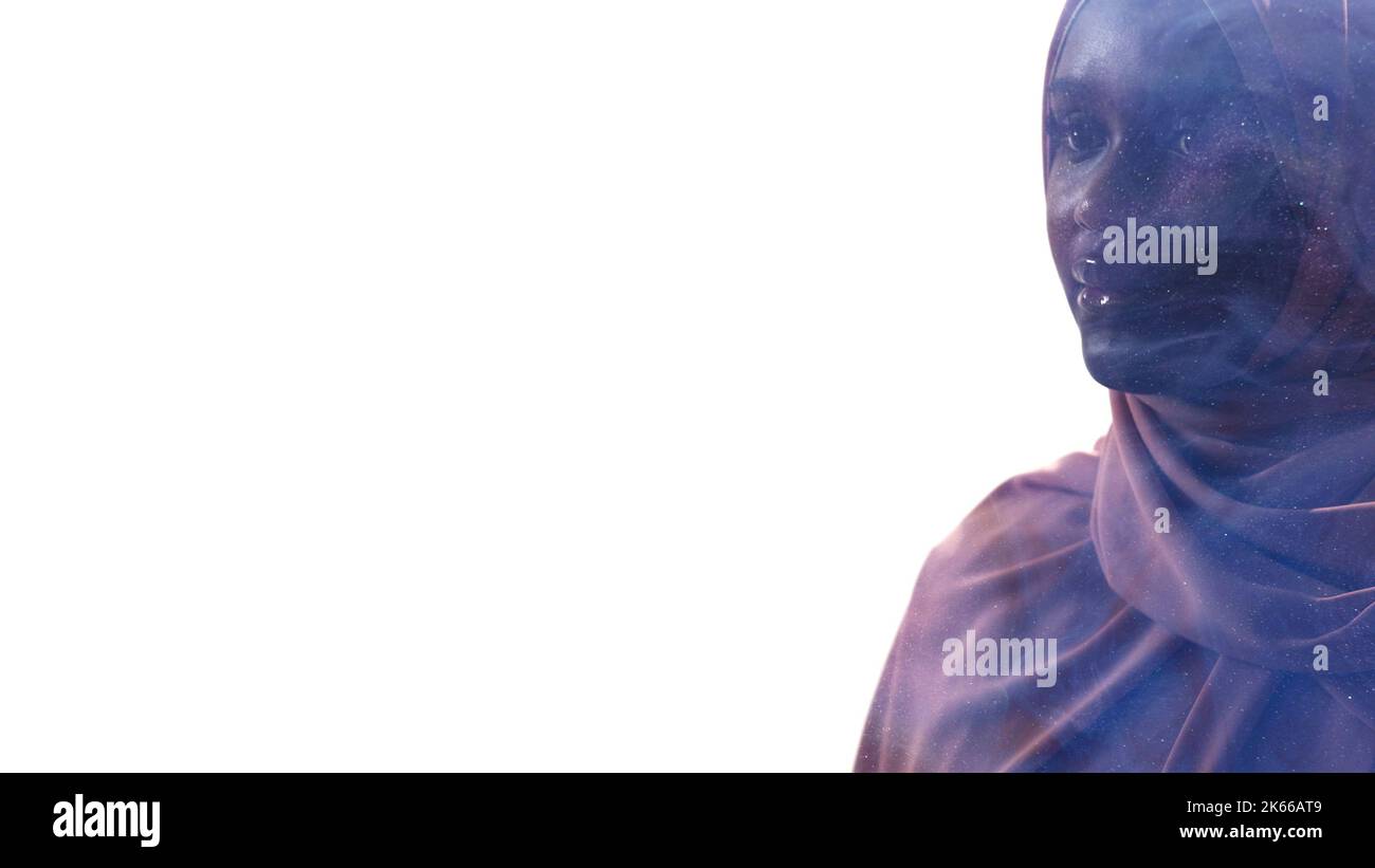 female universe spiritual freedom woman stardust Stock Photo - Alamy