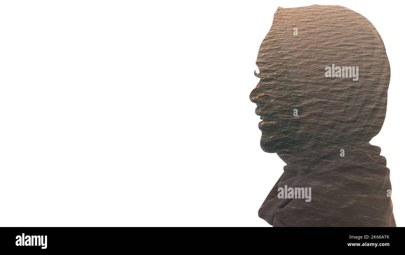 inner peace nature harmony woman sea water waves Stock Photo - Alamy