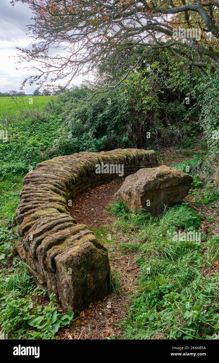 Carstone shale wall and boulder hi-res stock photography and images - Alamy