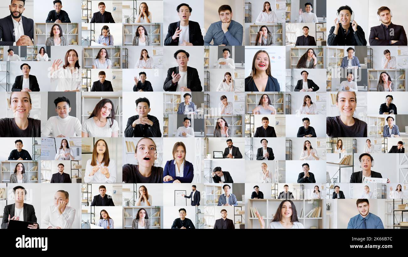 Team video call headshot hi-res stock photography and images - Alamy