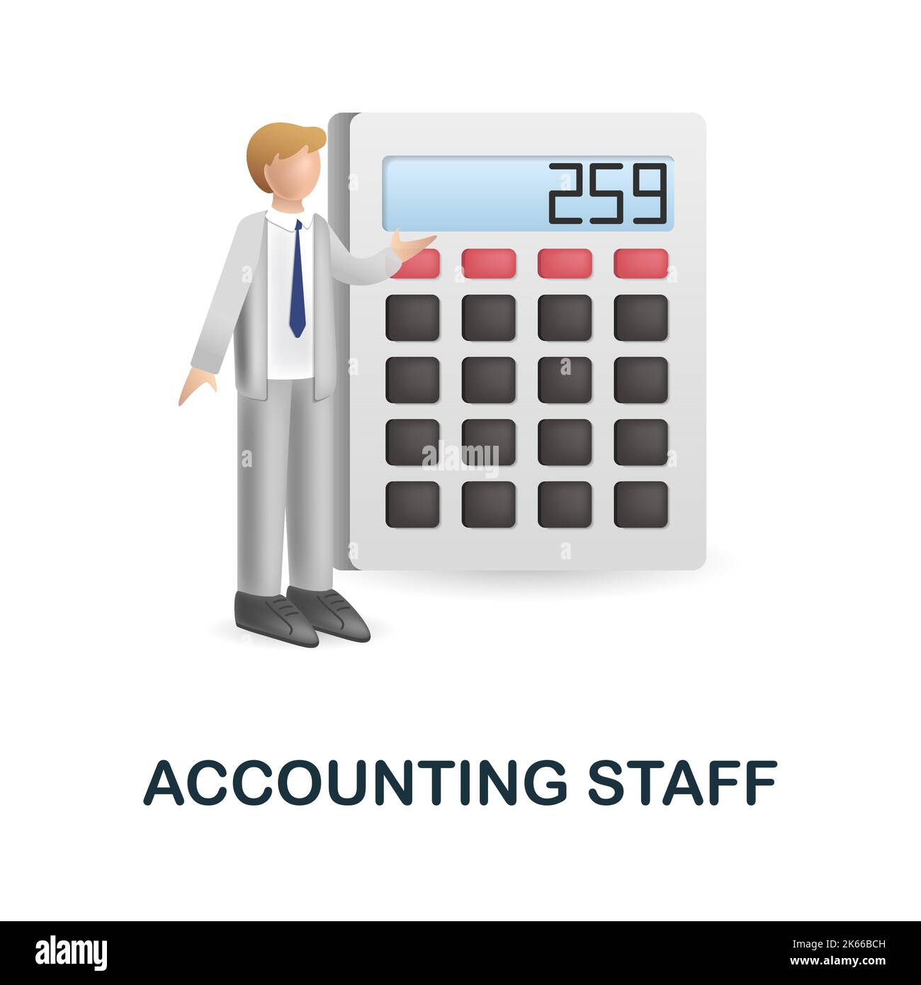 Accounting Staff icon. 3d illustration from business training ...