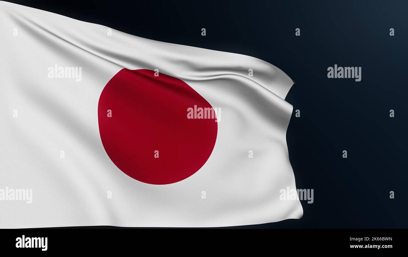 Japan flag. Tokyo sign. Asian country. Japanese official patriotic ...