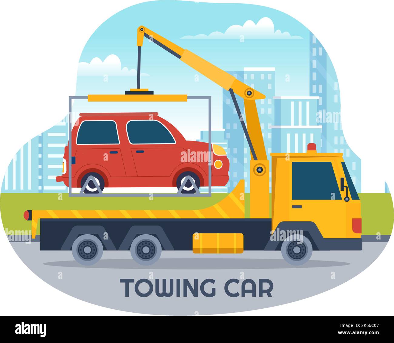 Auto Towing Car Using a Truck with Roadside Assistance Service in ...