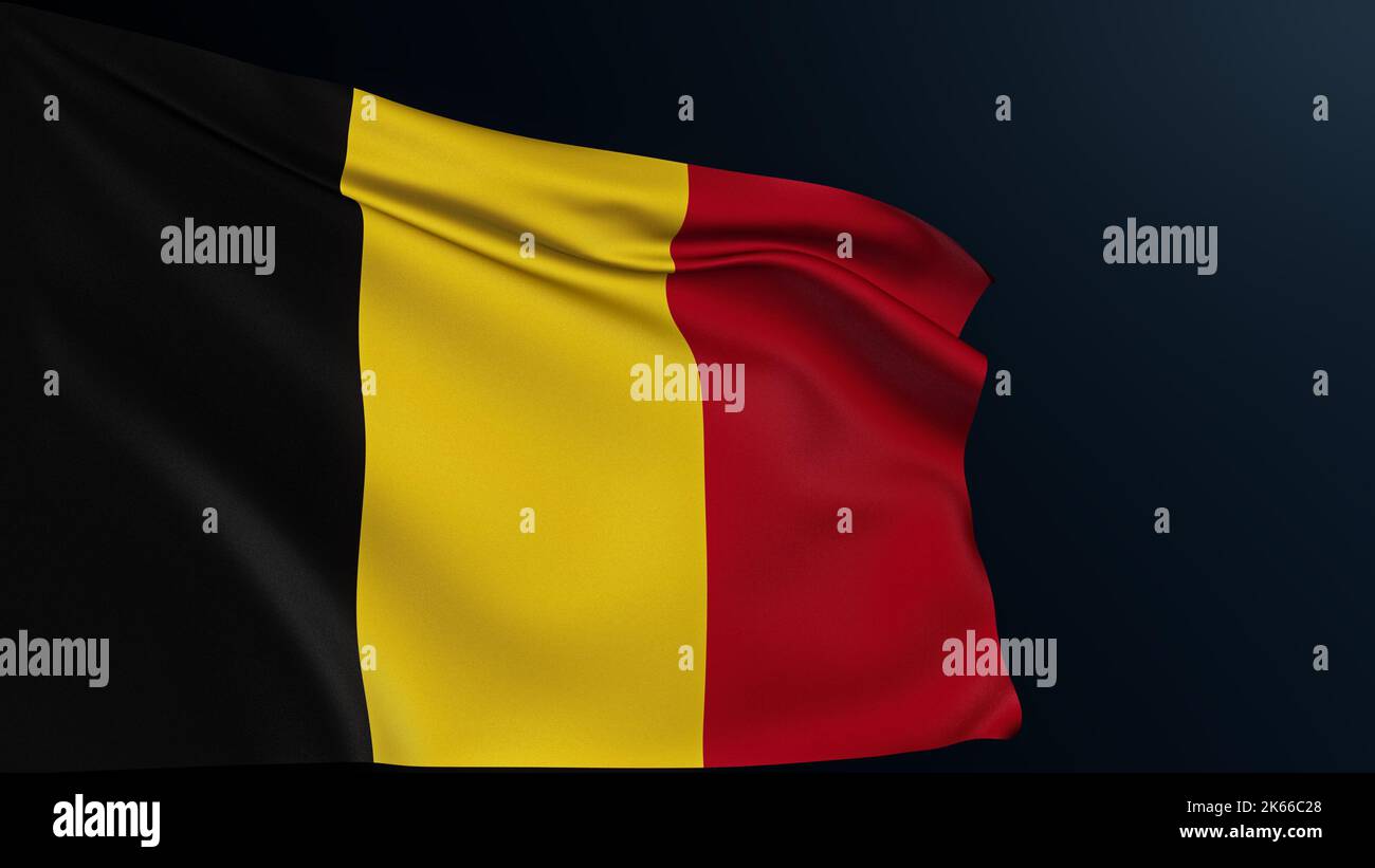 Belgium flag. Brussels sign. European country. Belgian tricolor ...