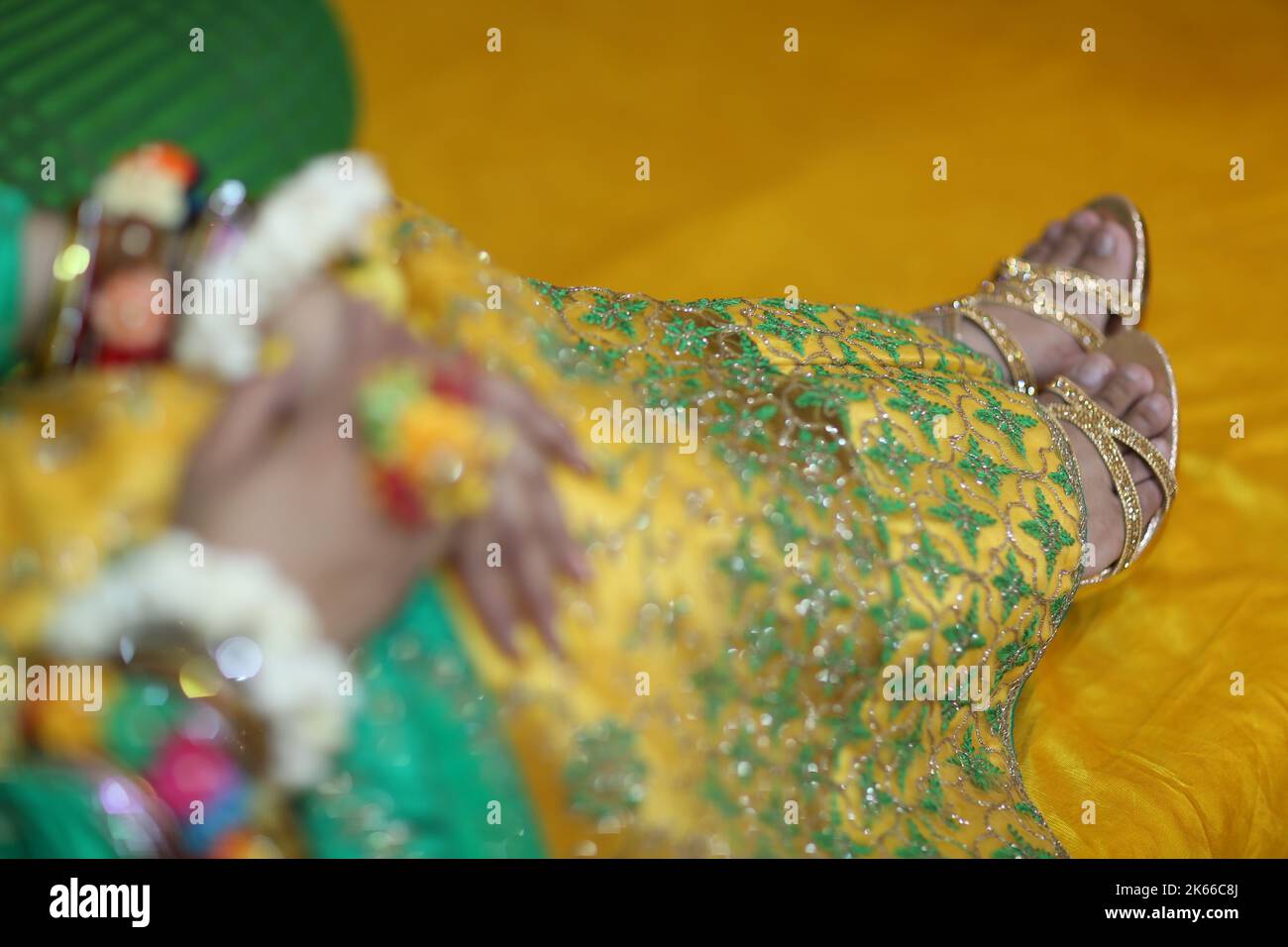 Traditional Mayoon ceremony at colorfully decorated venue in Karachi ...