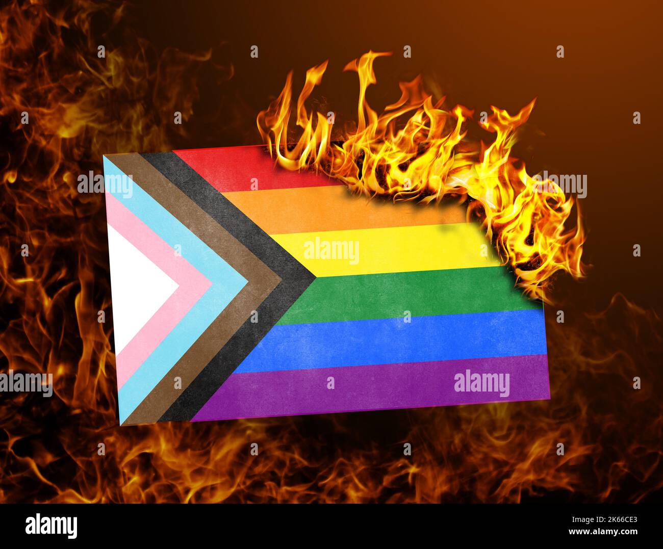 Burning flag with burning background, Progress LGBTQ Rainbow Flag Stock ... Burning flag with burning background, Progress LGBTQ Rainbow Flag Stock ...