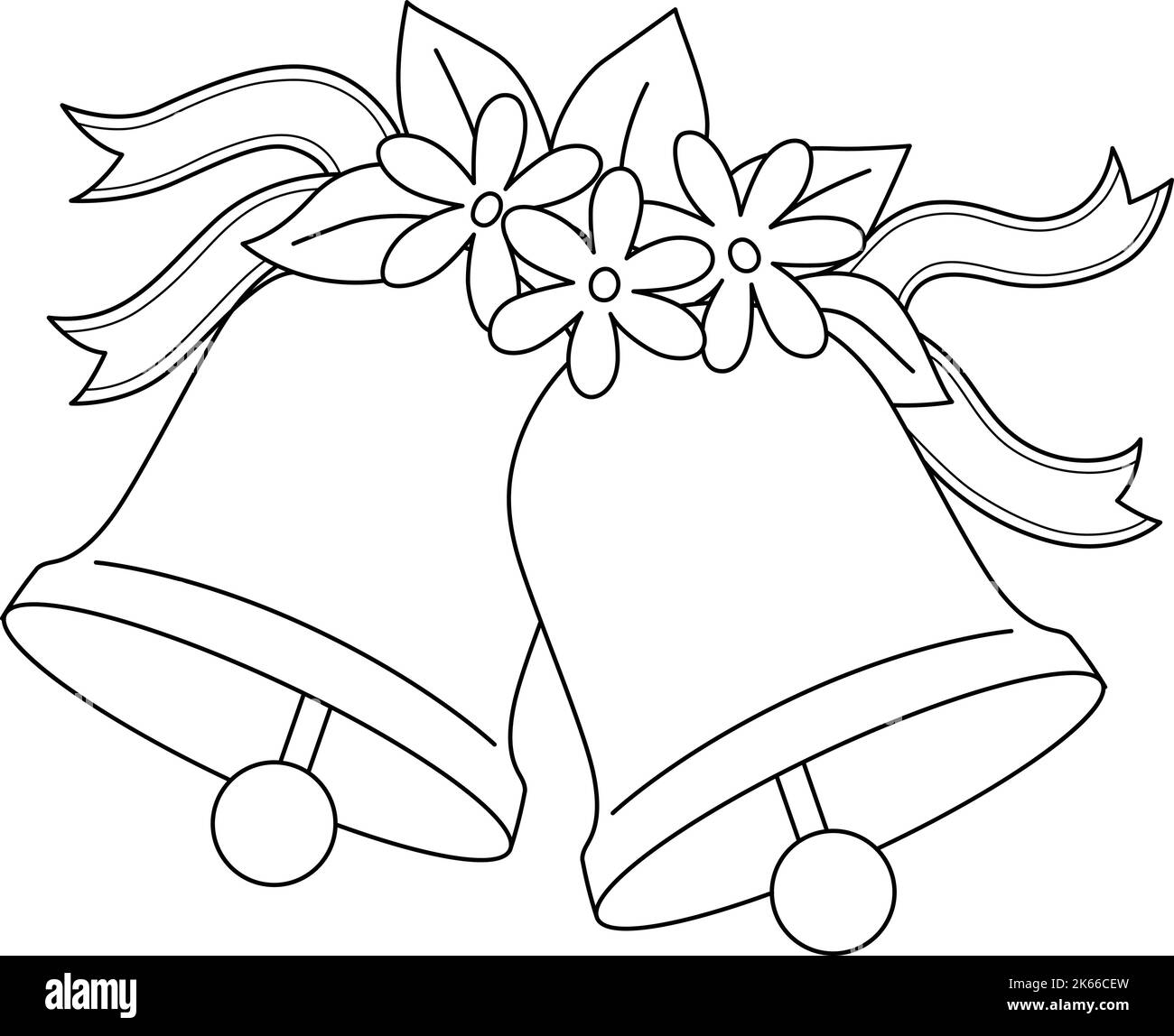 Wedding Bells Vector Black And White