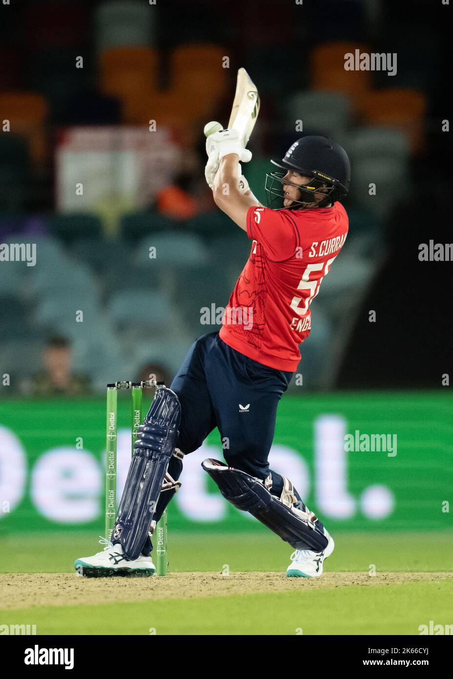 Canberra, Australia. 12th Oct, 2022. Sam Curran of England bats during ...