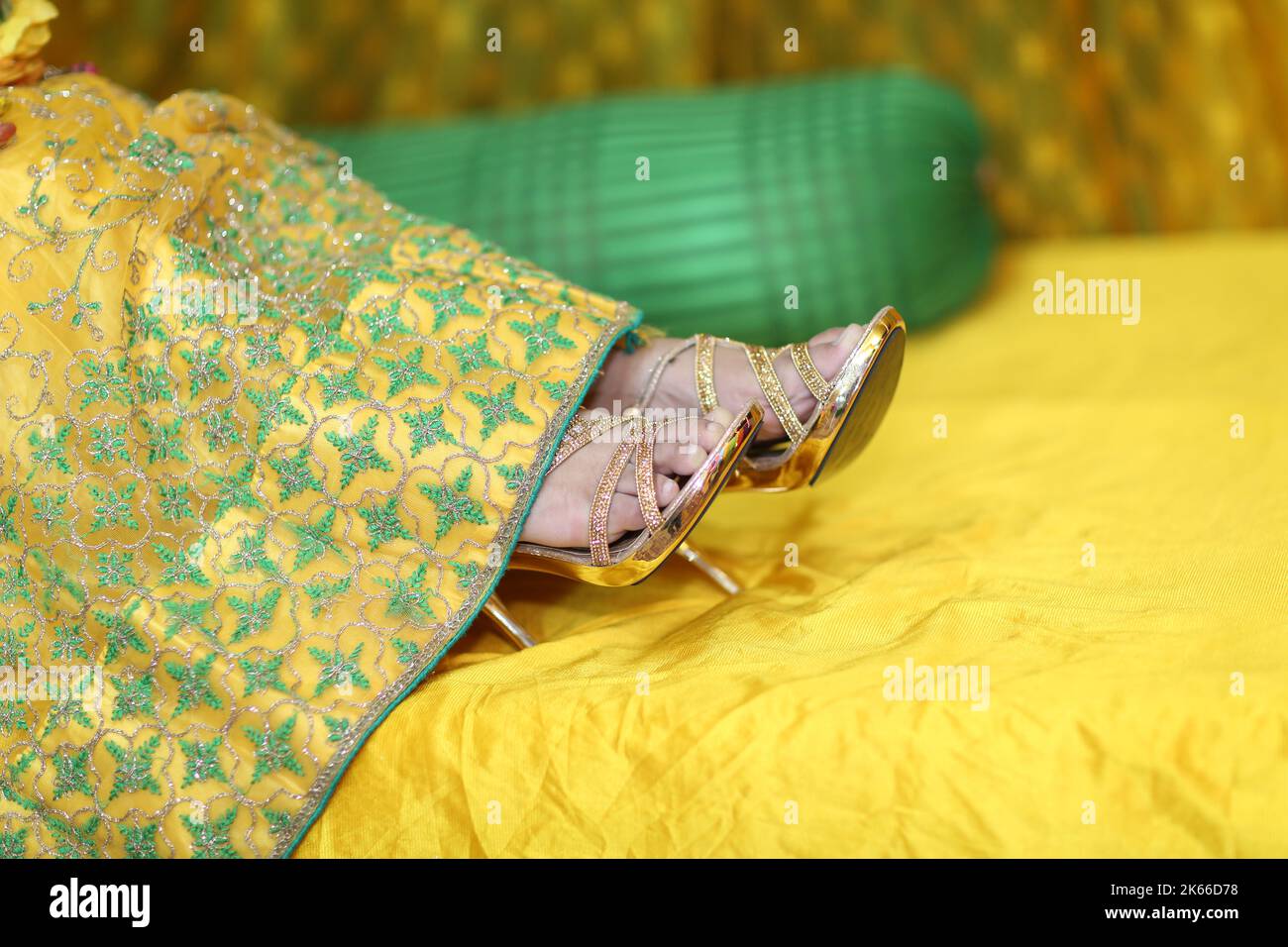 Traditional Mayoon ceremony at colorfully decorated venue in Karachi ...