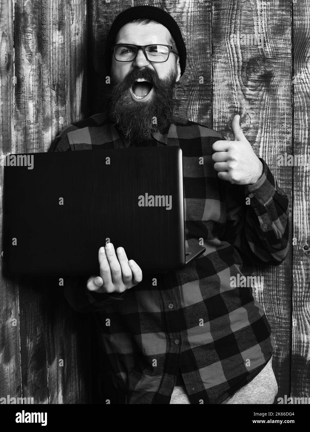 Happy programmer Black and White Stock Photos & Images - Alamy