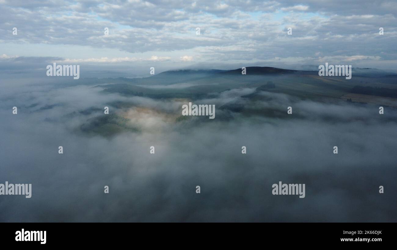 Overhead mountain drone shot uk hi-res stock photography and images - Alamy