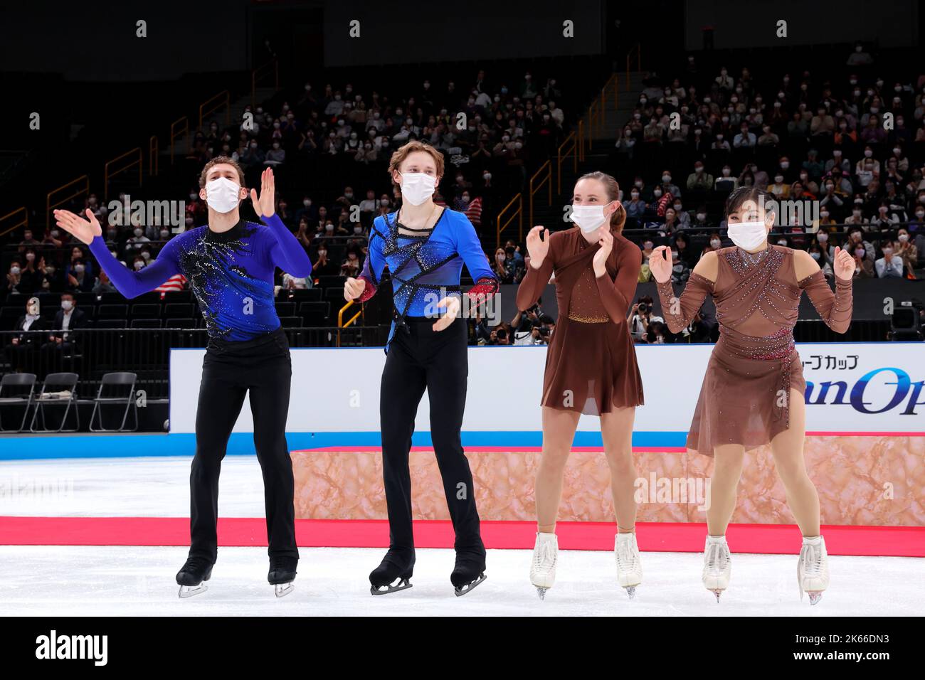 Saitama, Japan. 8th Oct, 2022. (L-R) Jason Brown, Ilia Malinin, Mariah ...