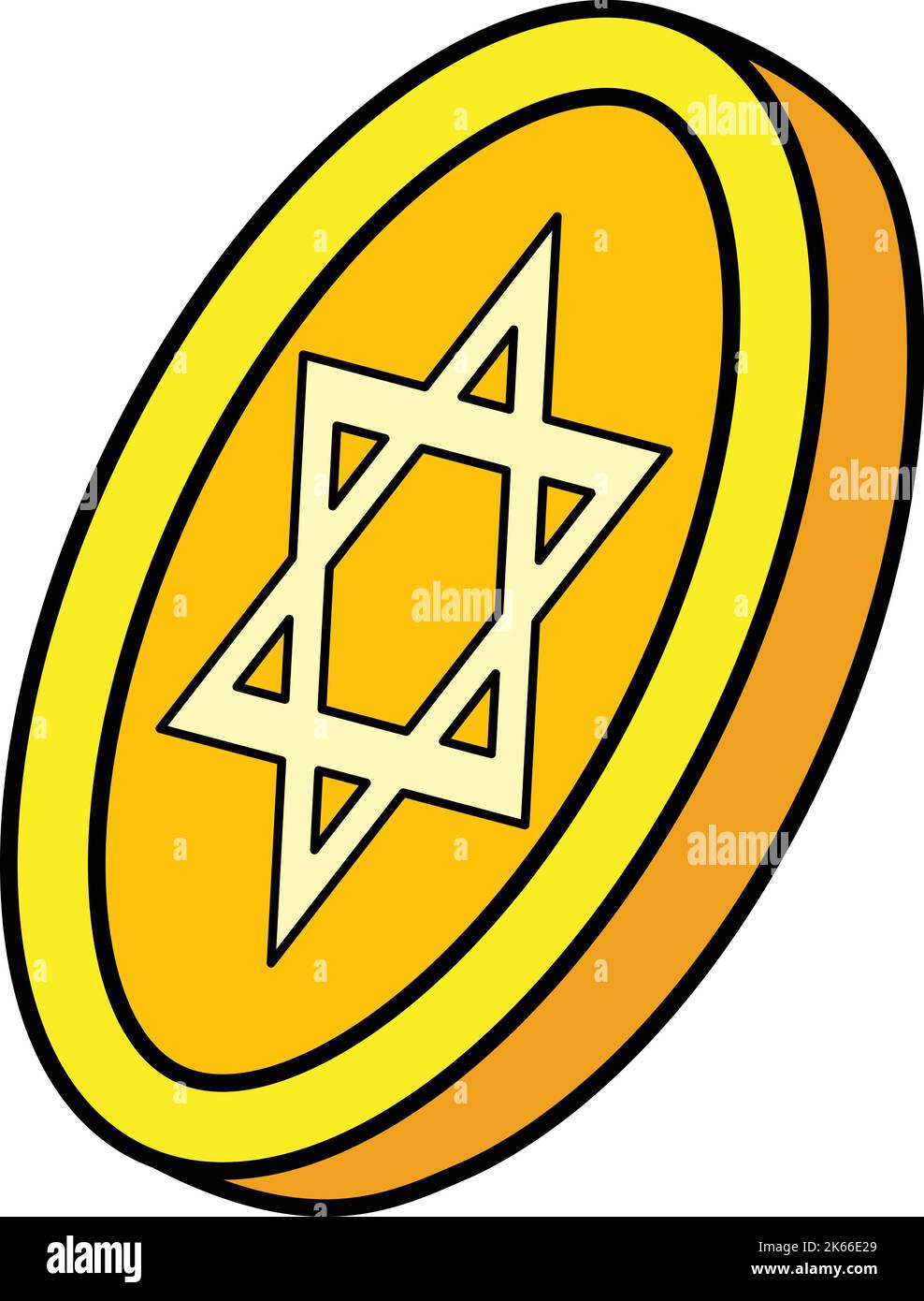 Hanukkah Star of David Coins Cartoon Clipart Stock Vector Image & Art ...