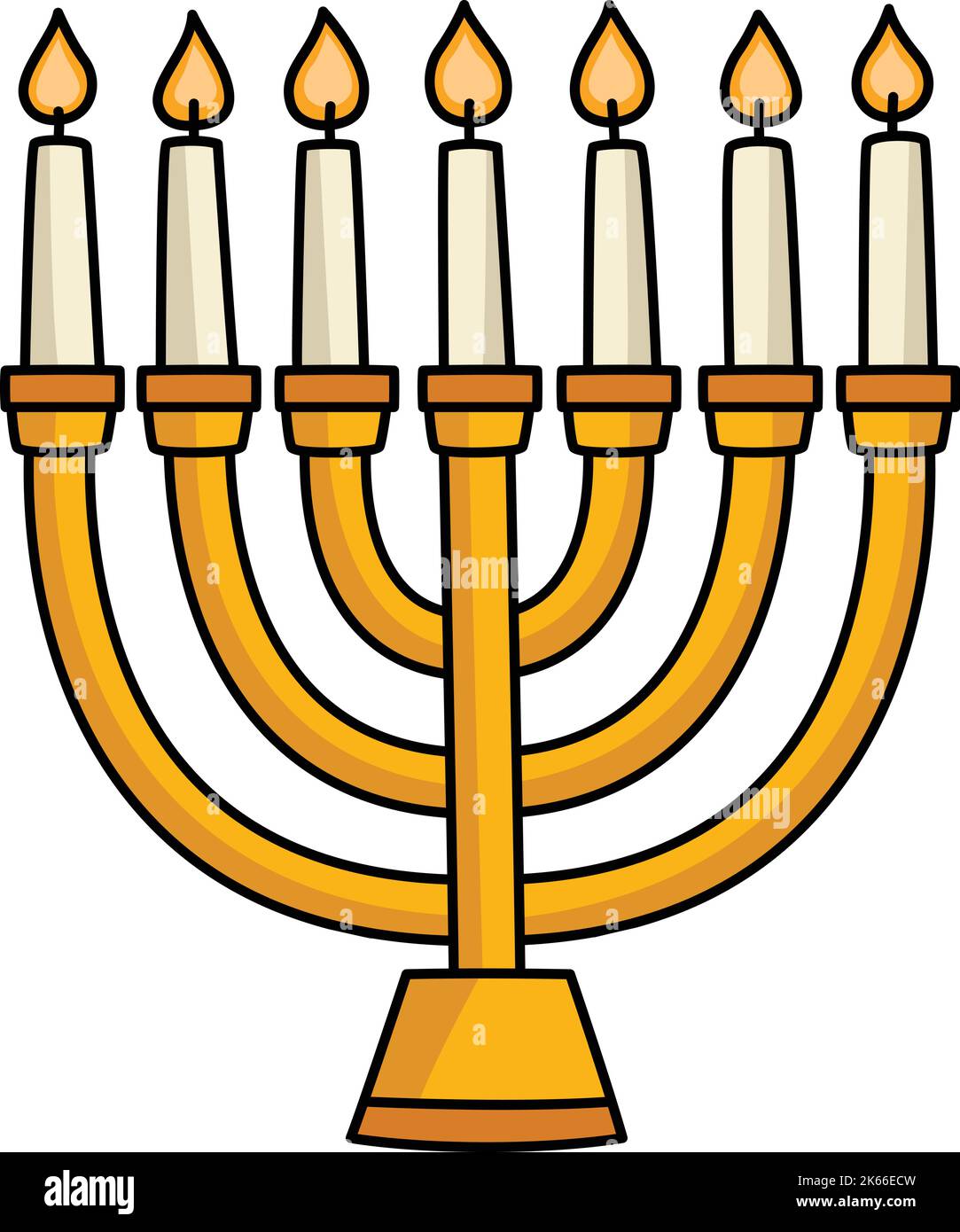 Hanukkah Menorah Cartoon Colored Clipart Stock Vector Image & Art - Alamy