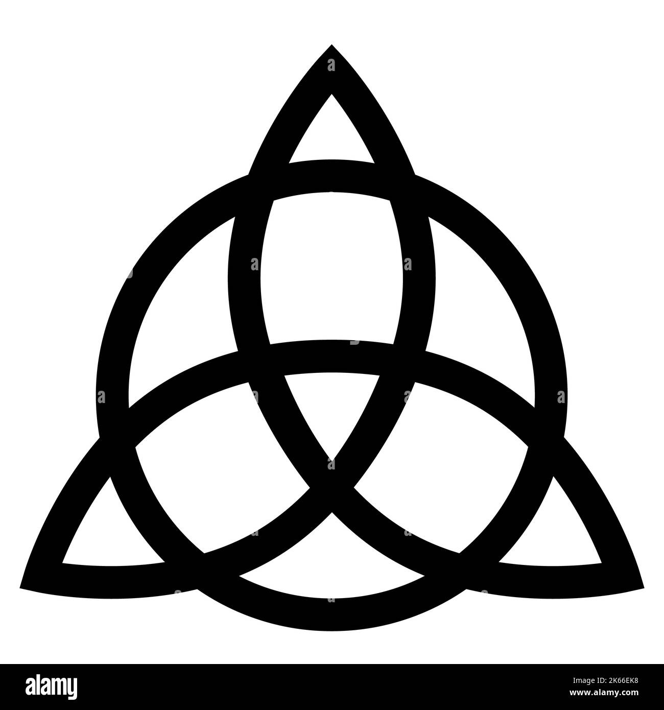 Triquetra symbol on white background. Infinite loop sign interlocking ...