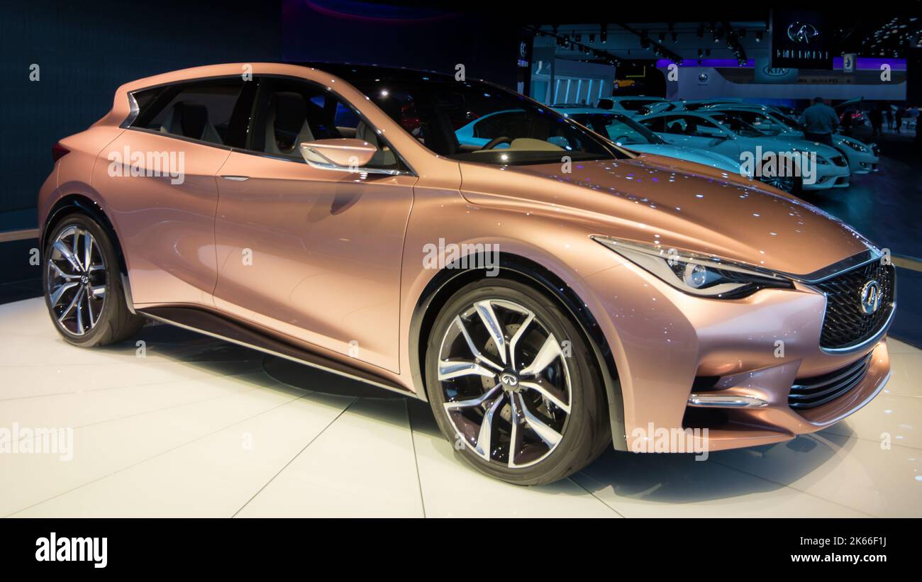 DETROIT, MI/USA - JANUARY 15: An Infiniti Q30 concept car at the North ...