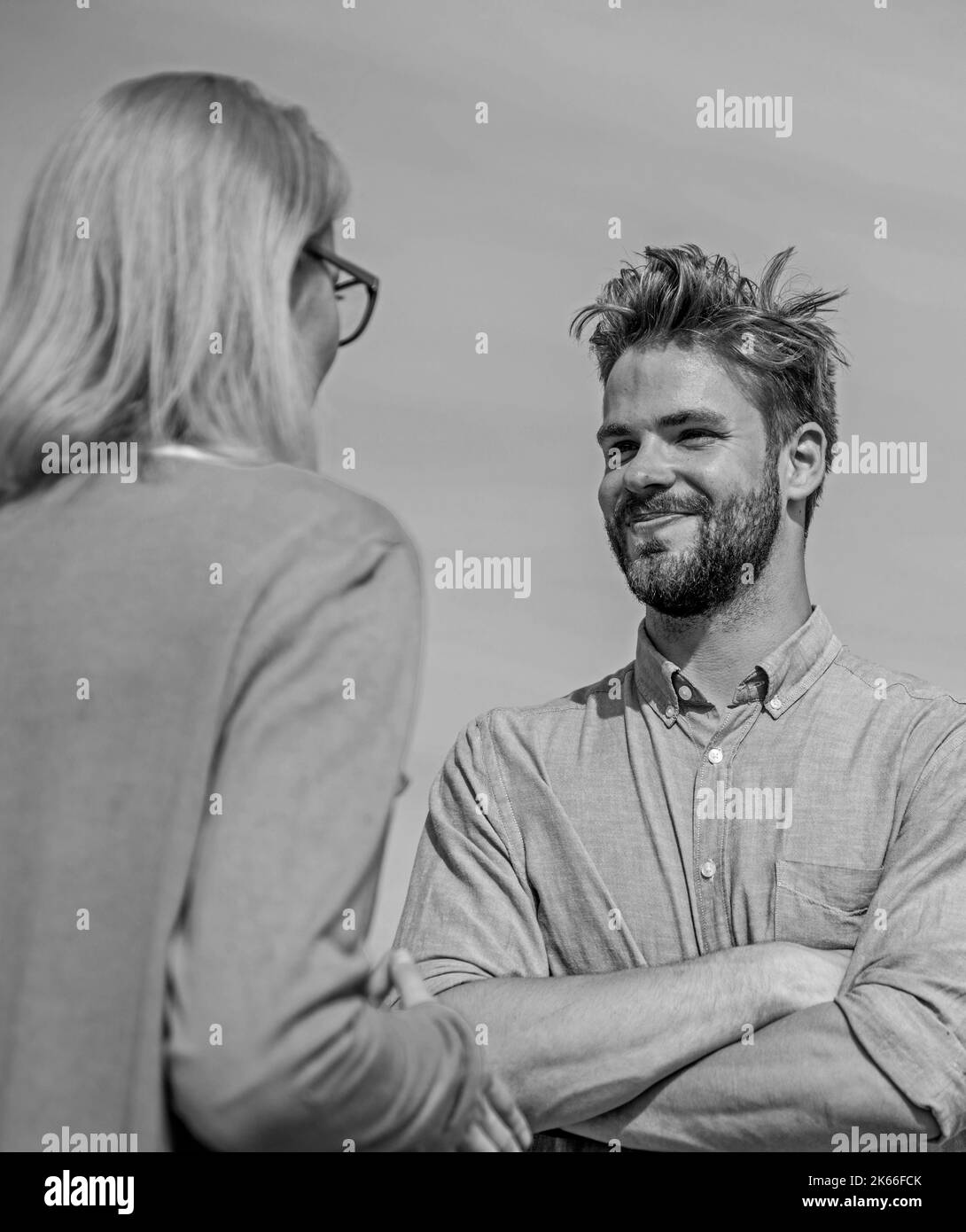 Friends glad to see each other. Face to face conversation advantages ...