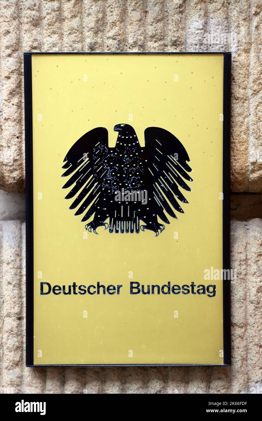 sign at the Haus des Deutschen Bundestages (House of the German Federal ...