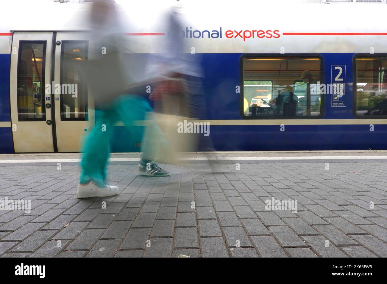 National Express Train at the station Koeln-Sued, Germany, North Rhine ...
