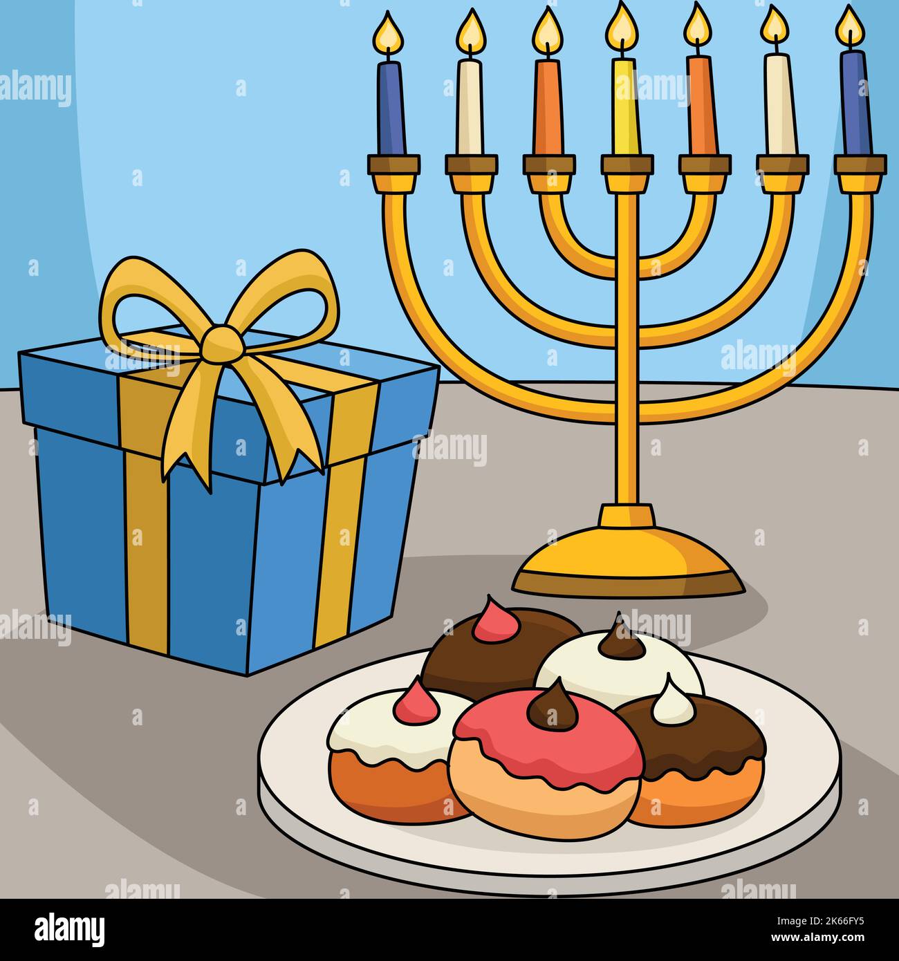 Jewish holiday hanukkah gift Stock Vector Images - Alamy