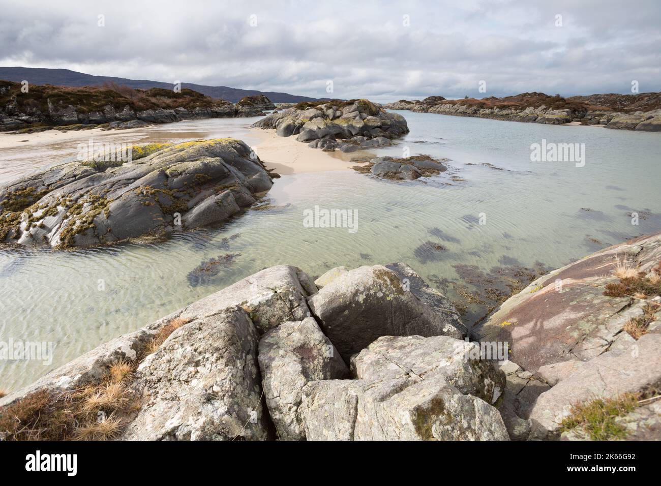 Peninsula of Ardamurchan, Scotland. Picturesque view of Ardtoe Beach ...